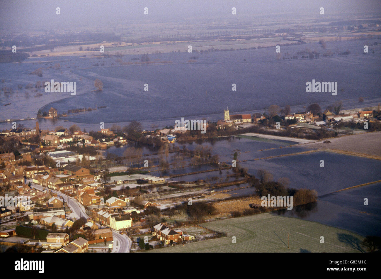 Flooding in Selby, North Yorkshire, when the River Ouse burst its banks ...
