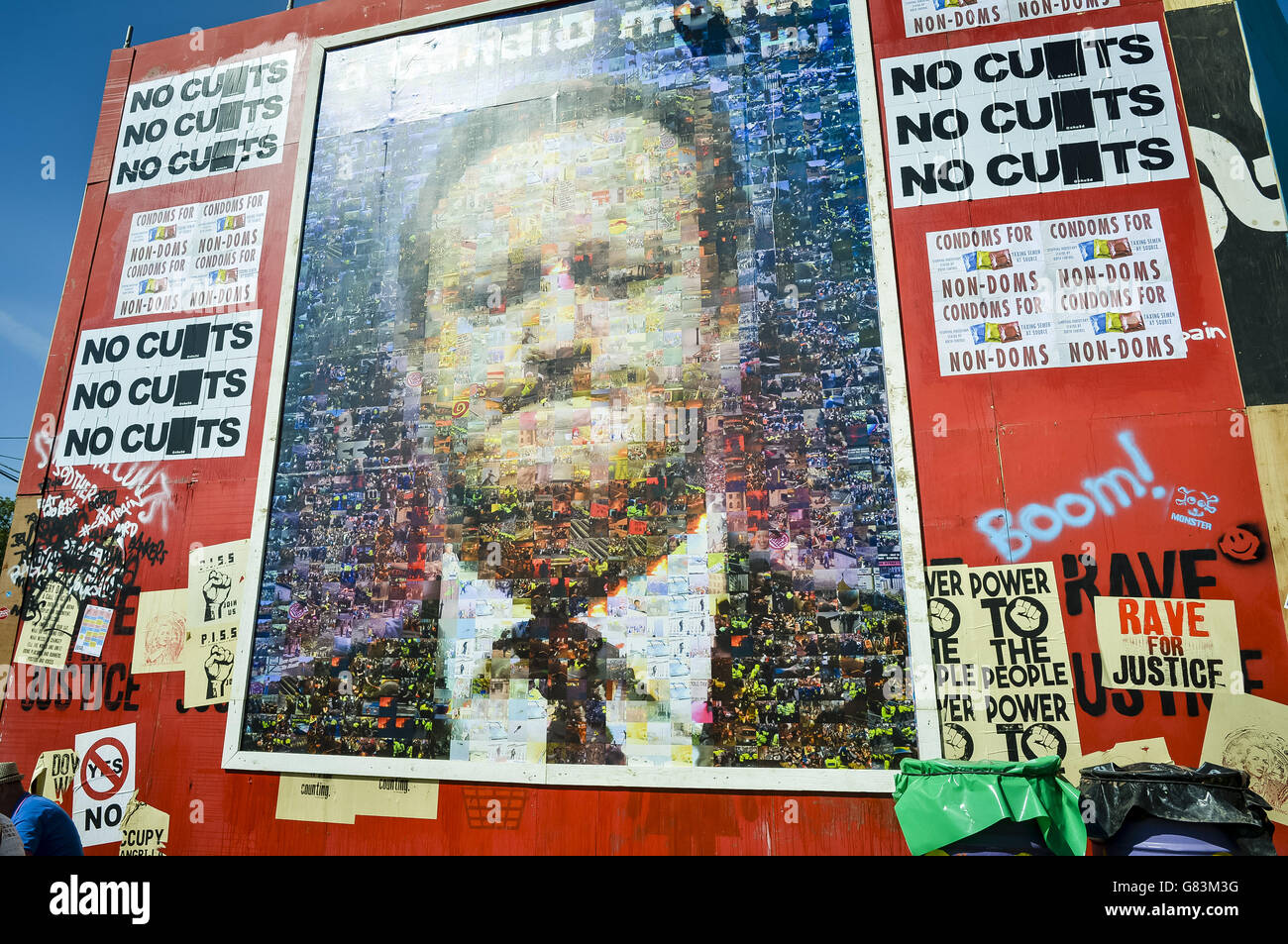 A montage of Prime Minister David Cameron, which is made from images of ...