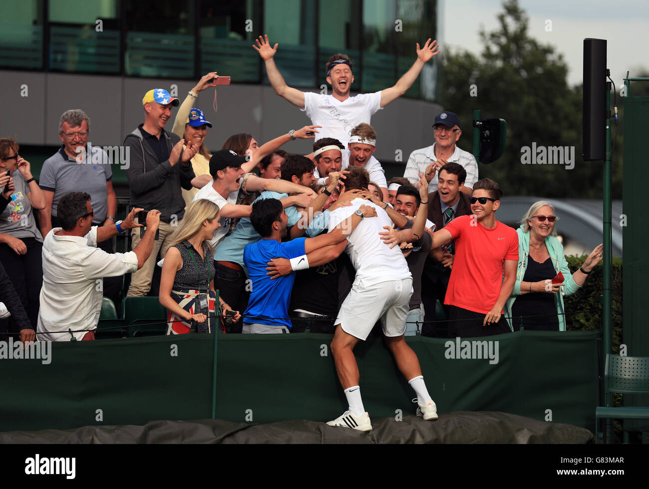 Marcus Willis, the world number 772 celebrates victory over 54th-ranked ...