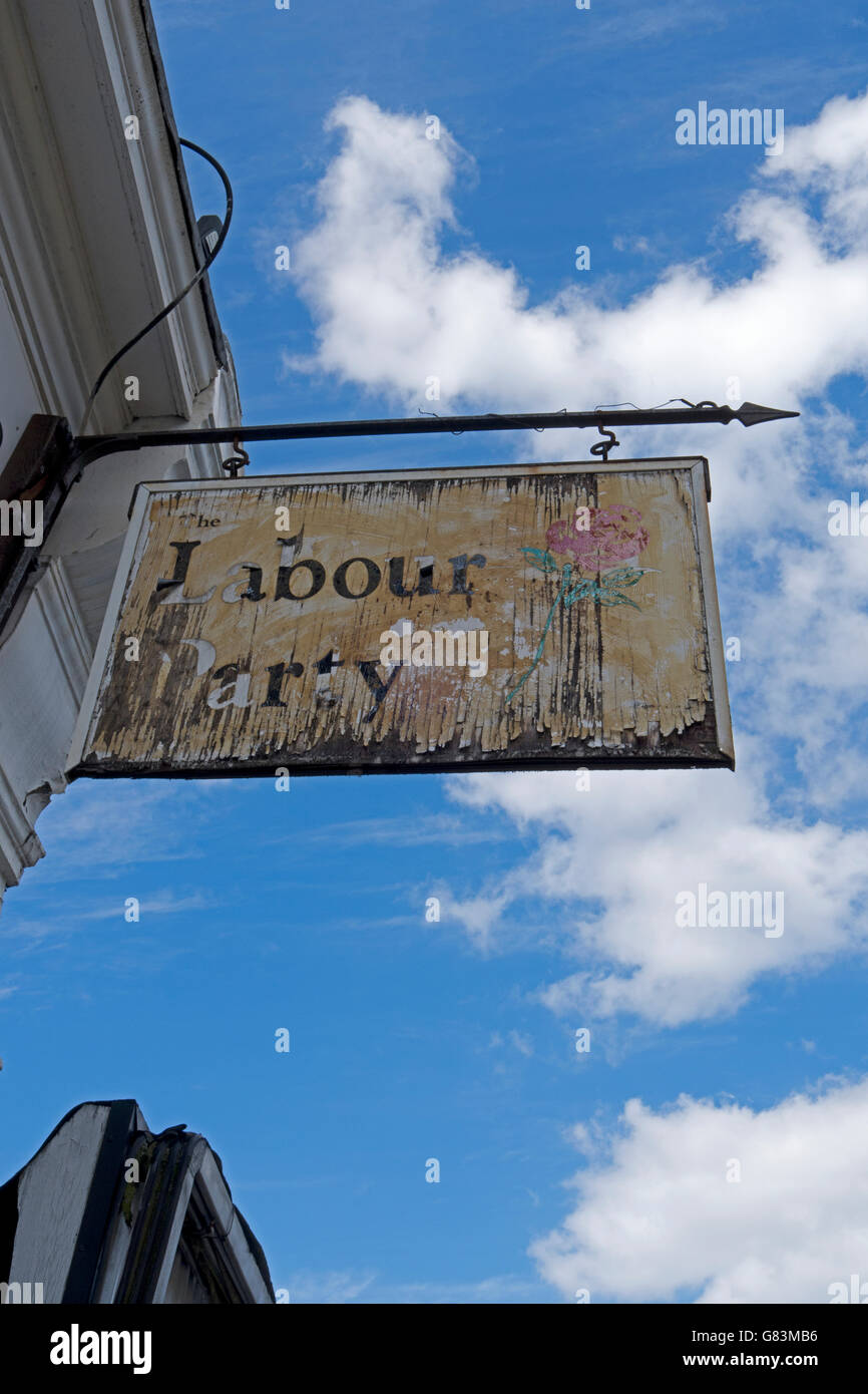 The Labour Party HQ sign in East Finchley looking weathered and worn ...