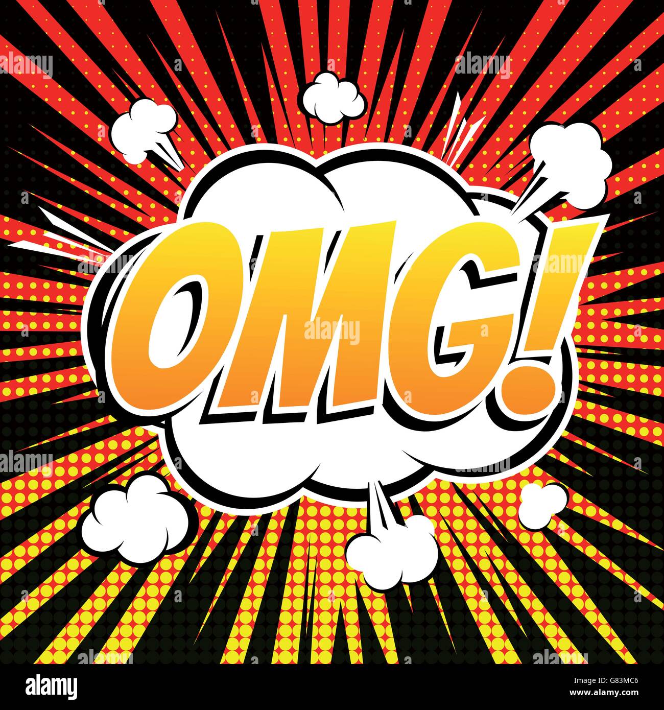 Omg comic book bubble text retro style Stock Vector Image & Art - Alamy