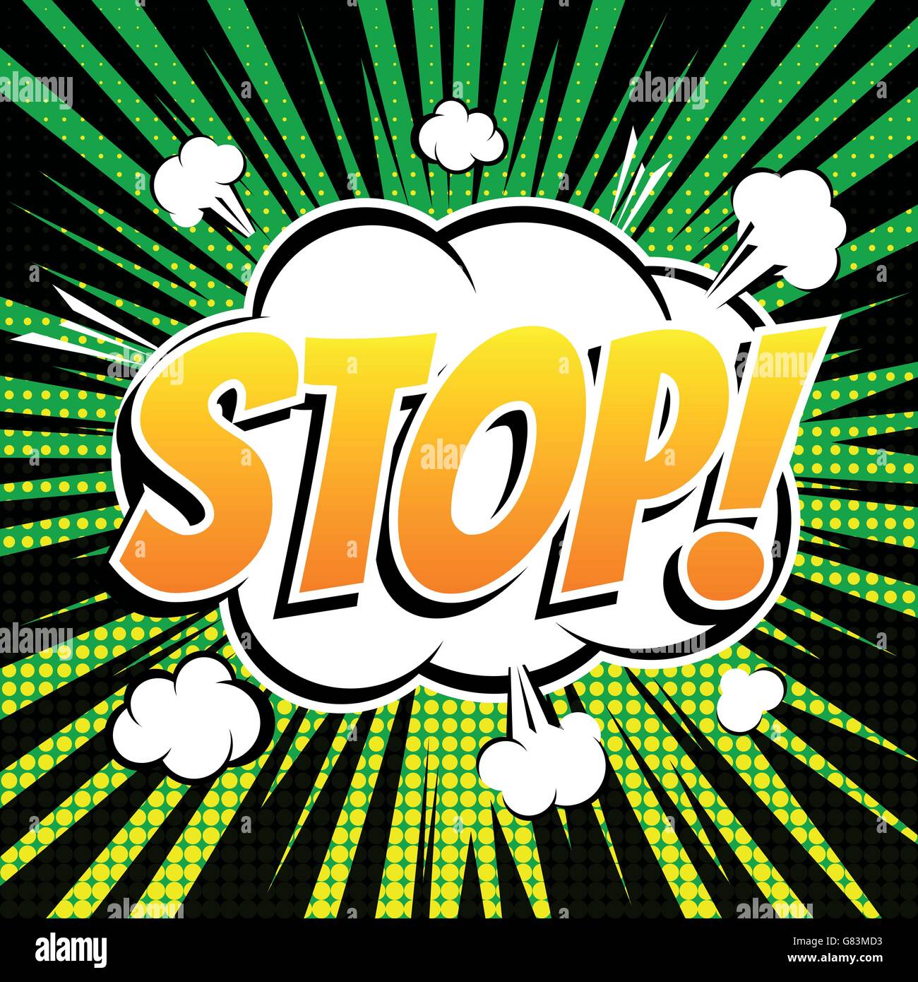 Stop comic book bubble text retro style Stock Vector Image & Art - Alamy