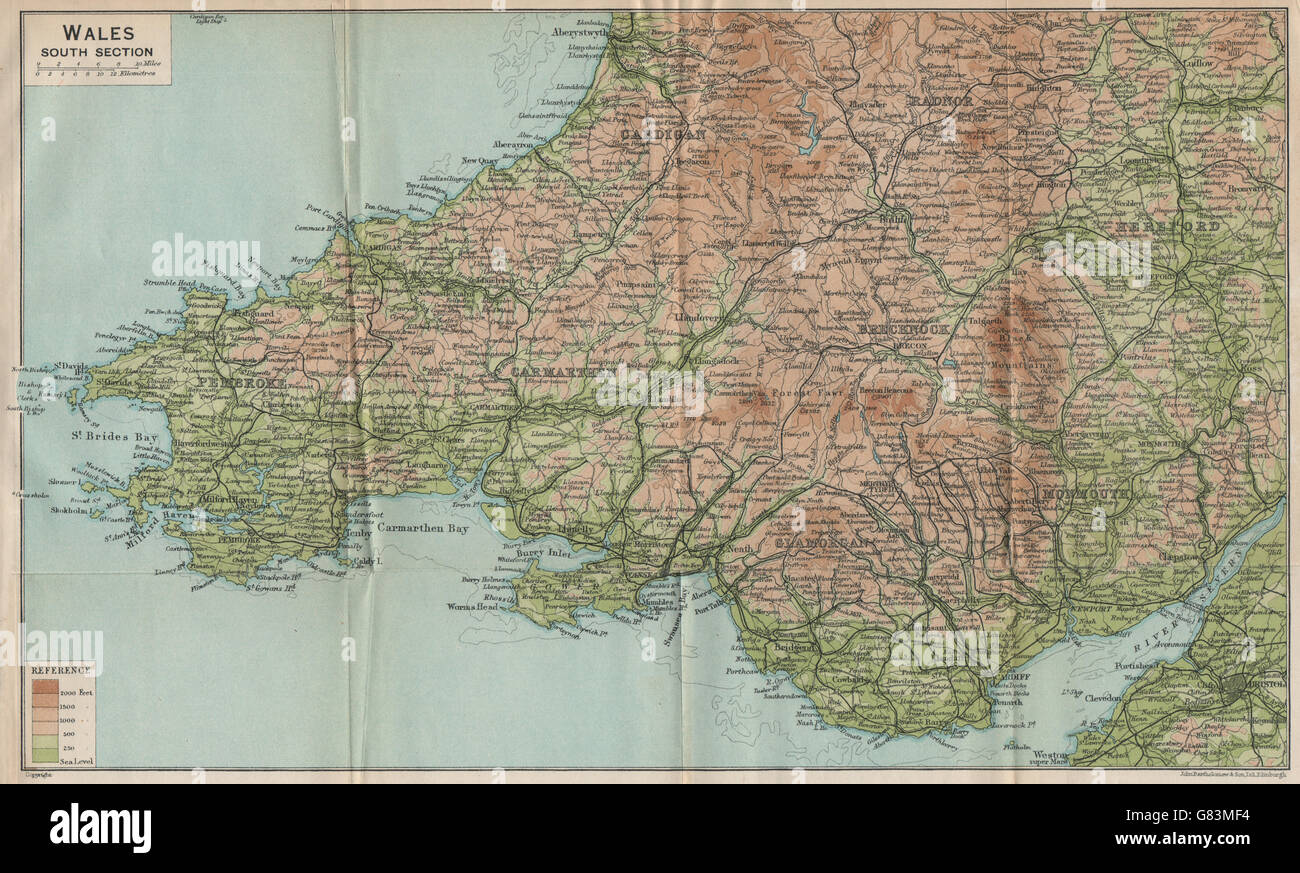 Map of pembroke hi-res stock photography and images - Alamy