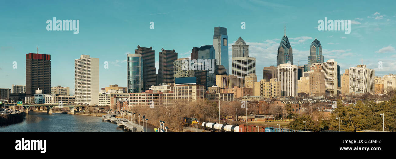 Philadelphia skyline with urban architecture Stock Photo - Alamy