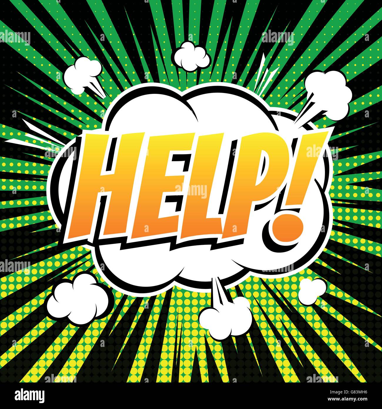 Help comic hi-res stock photography and images - Alamy
