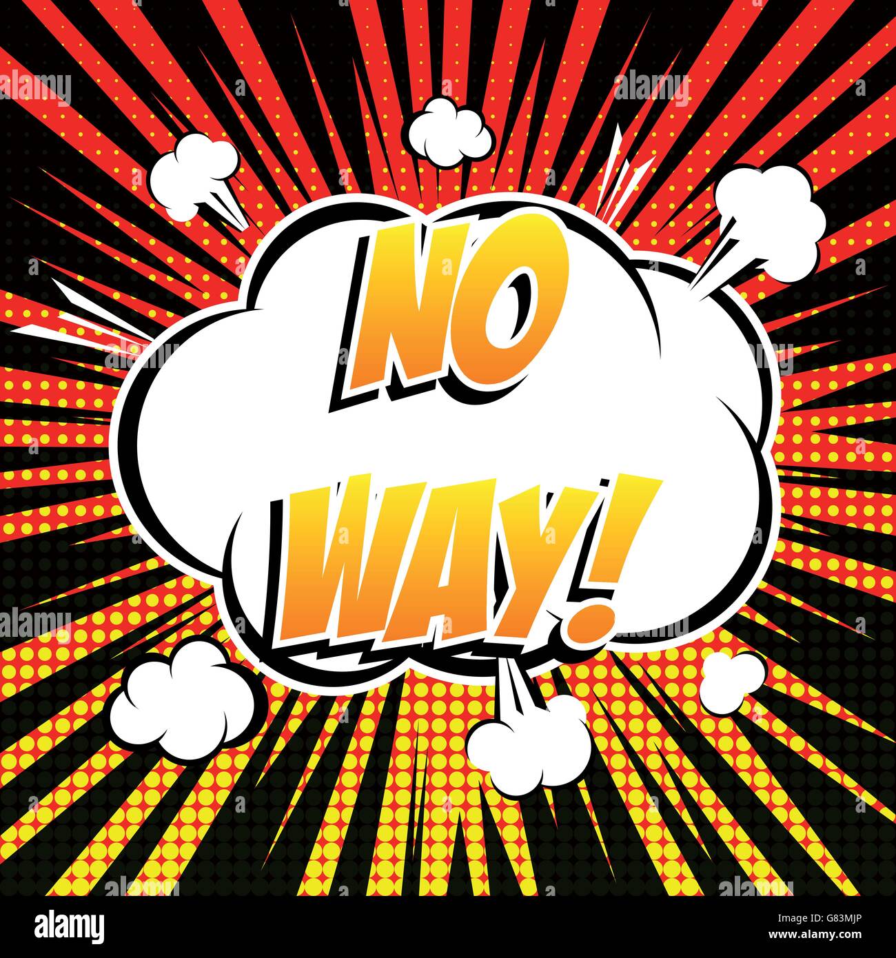 No way comic book bubble text retro style Stock Vector Image & Art - Alamy