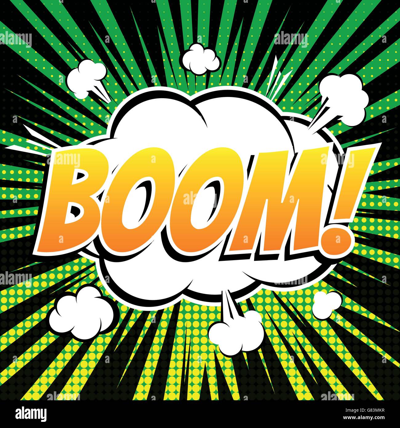 Boom comic book bubble text retro style Stock Vector Image & Art - Alamy