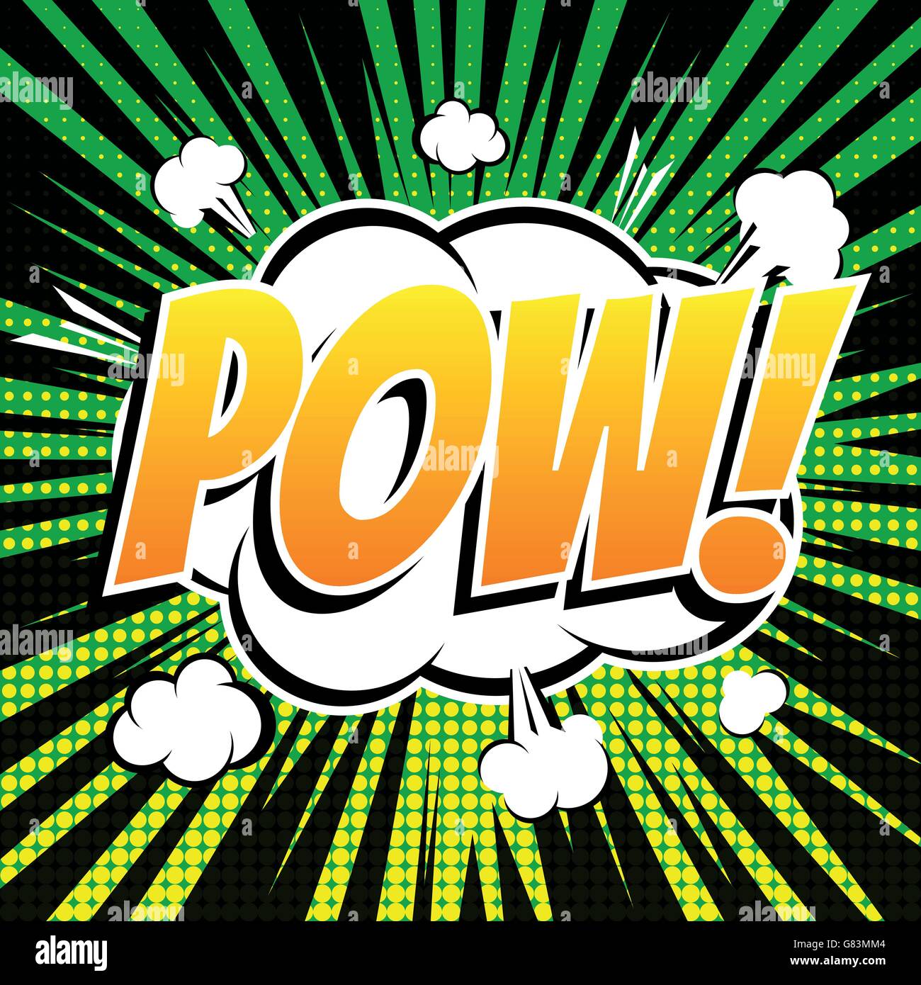 Pow comic book bubble text retro style Stock Vector Image & Art - Alamy