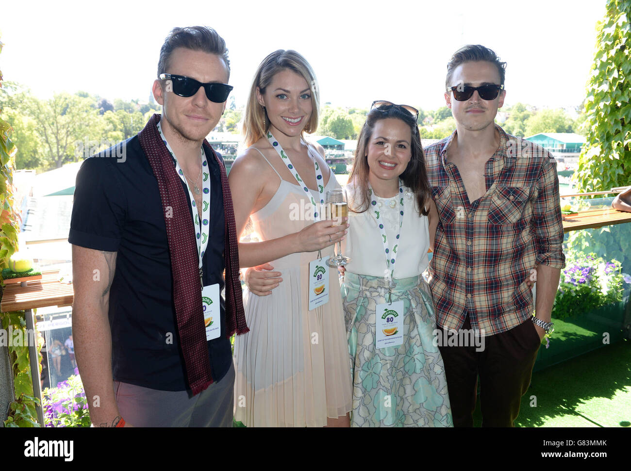 Danny Jones (left) with wife Georgie Jones and Tom Fletcher (right ...