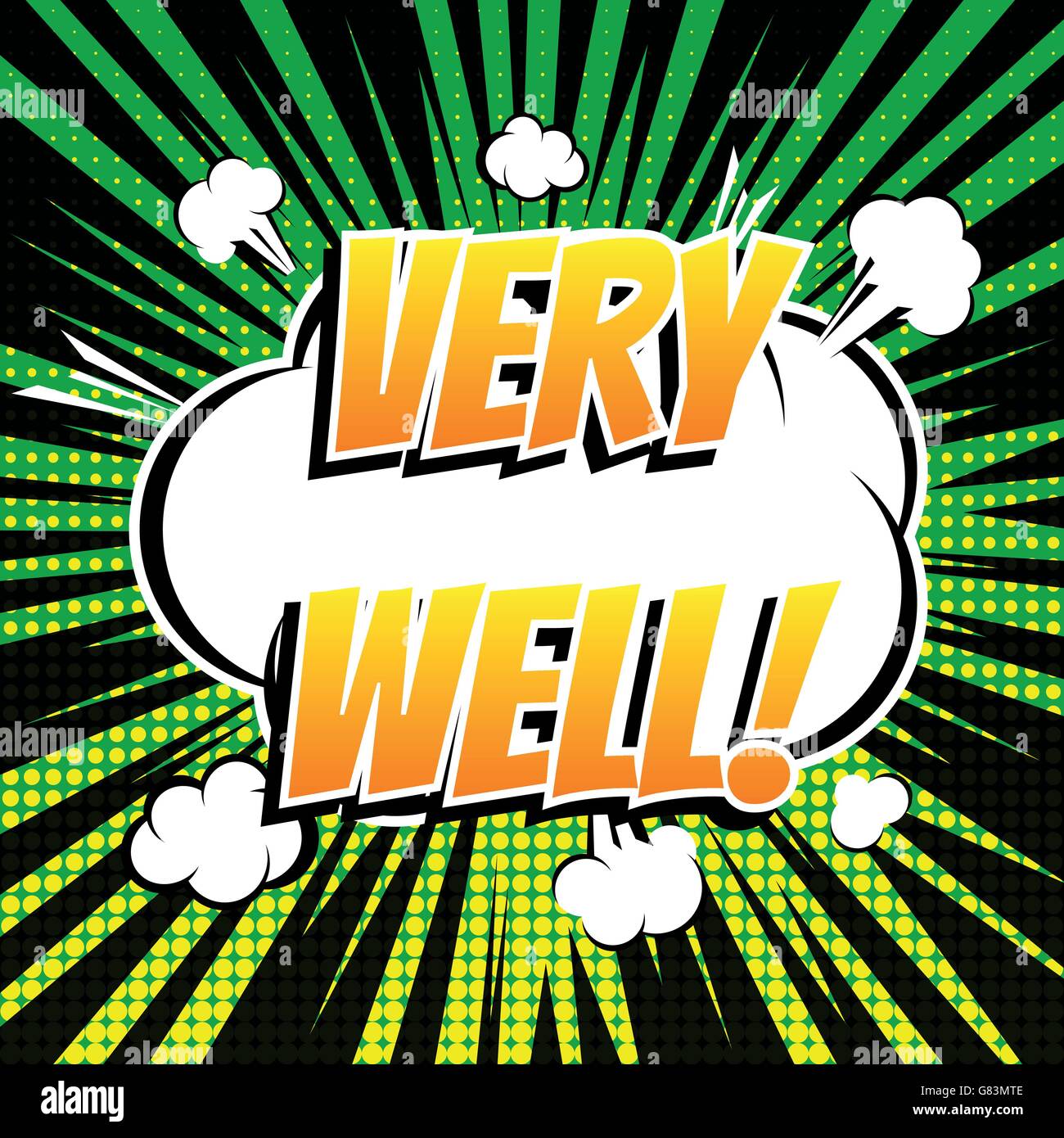 Very well comic book bubble text retro style Stock Vector Image & Art ... Very well comic book bubble text retro style Stock Vector Image & Art ...