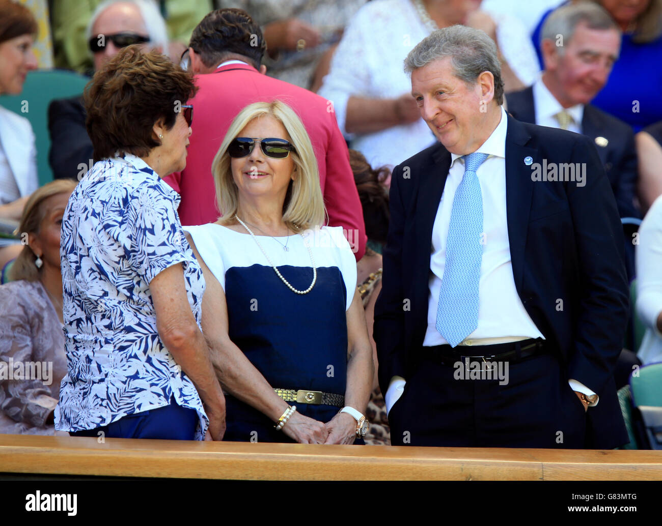 England manager Roy Hodgson and his wife Sheila (centre) in the Royal ...