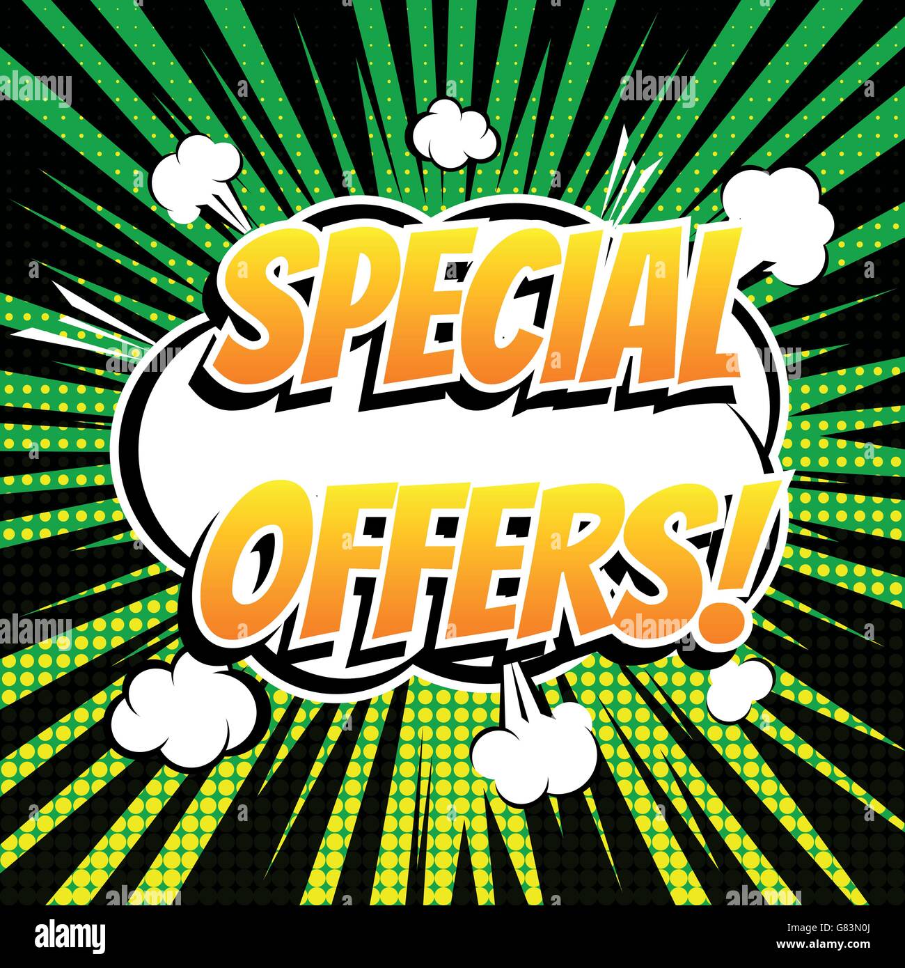Special offer comic book bubble text retro style Stock Vector Image ...