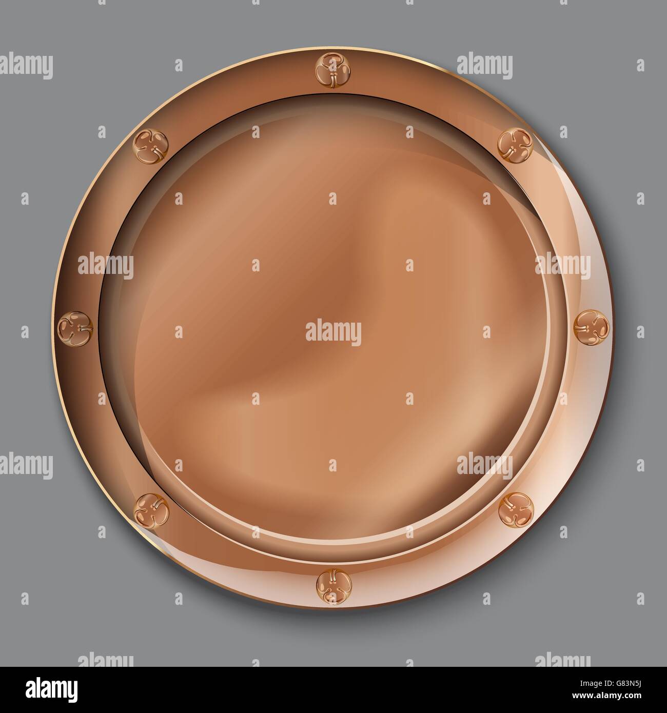 Vector illustration of empty copper plate Stock Vector Image & Art - Alamy