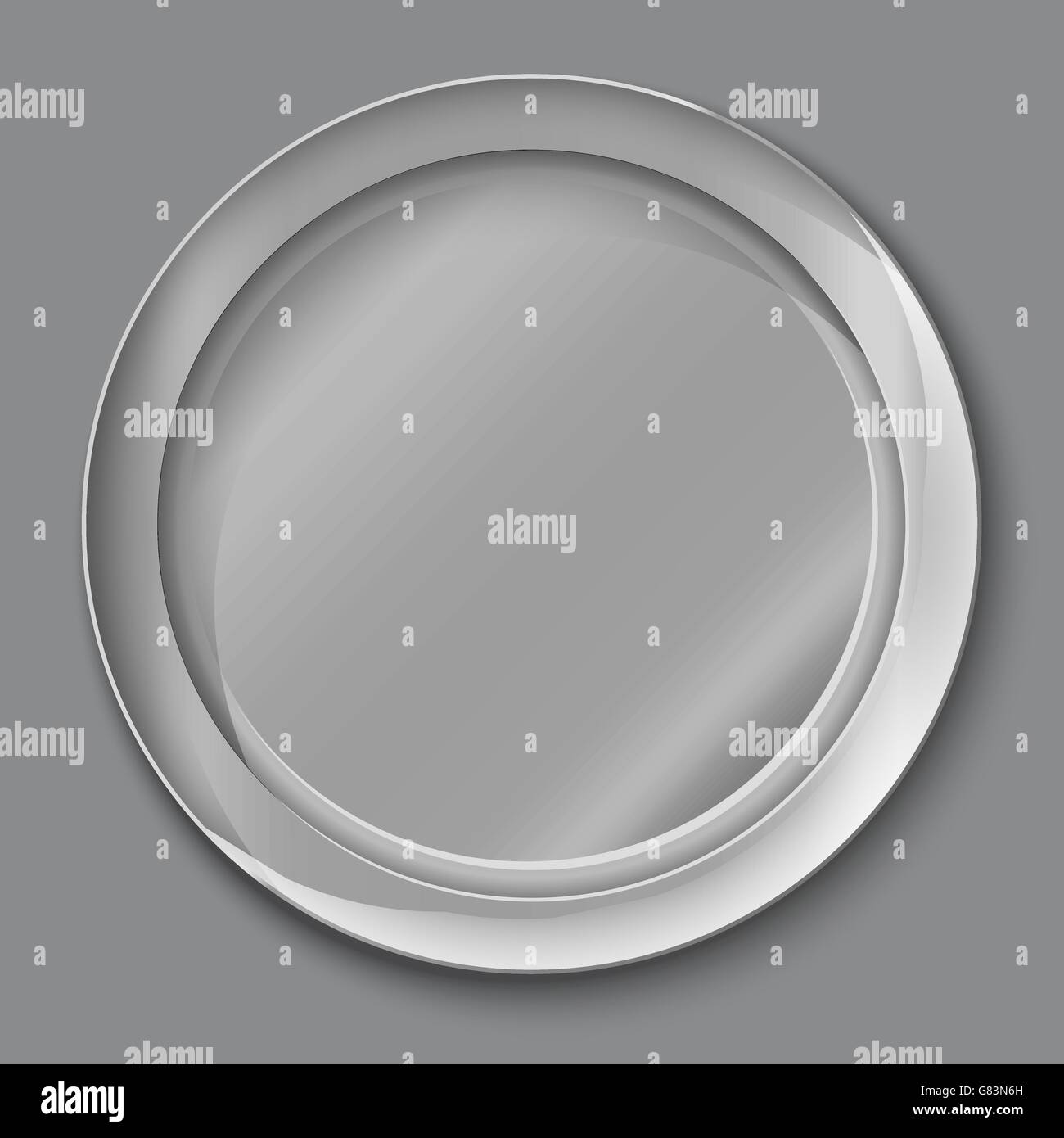 Vector illustration of empty silver plate Stock Vector Image & Art - Alamy