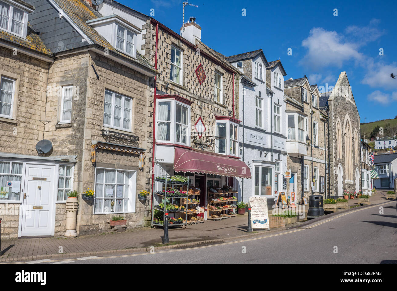 England Devon Beer Old buildings in this charming seaside town Adrian ...