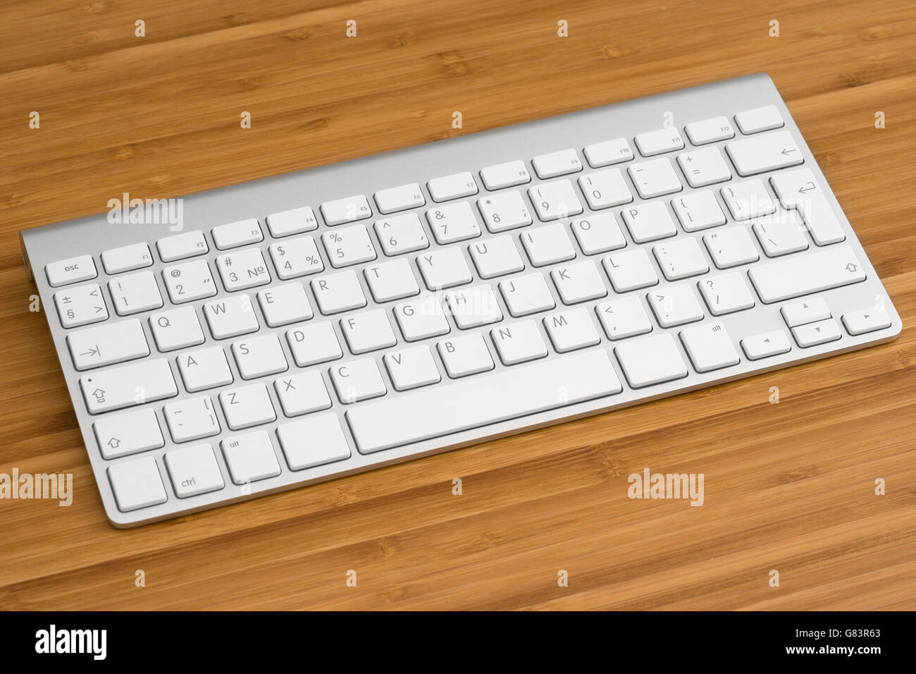 The keyboard on the table close-up Stock Photo - Alamy