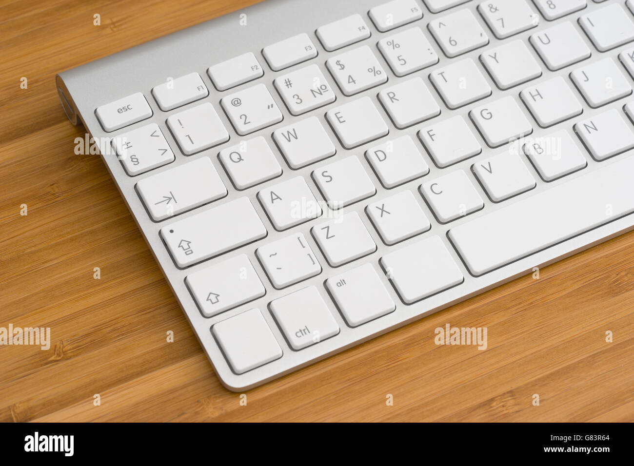 The keyboard on the table close-up Stock Photo - Alamy