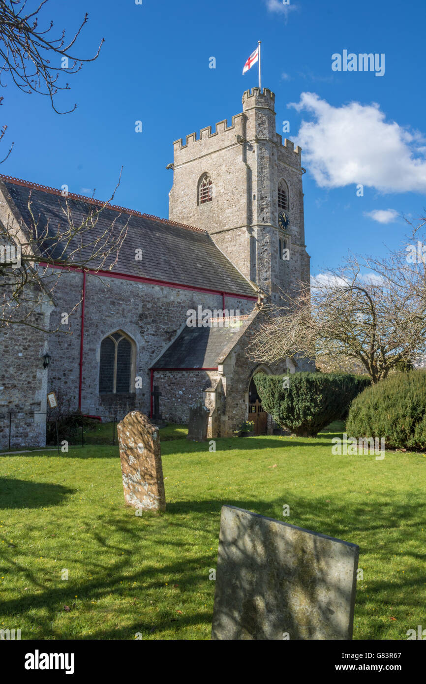 England Devon Axmouth The beautiful old church in this charming village ...
