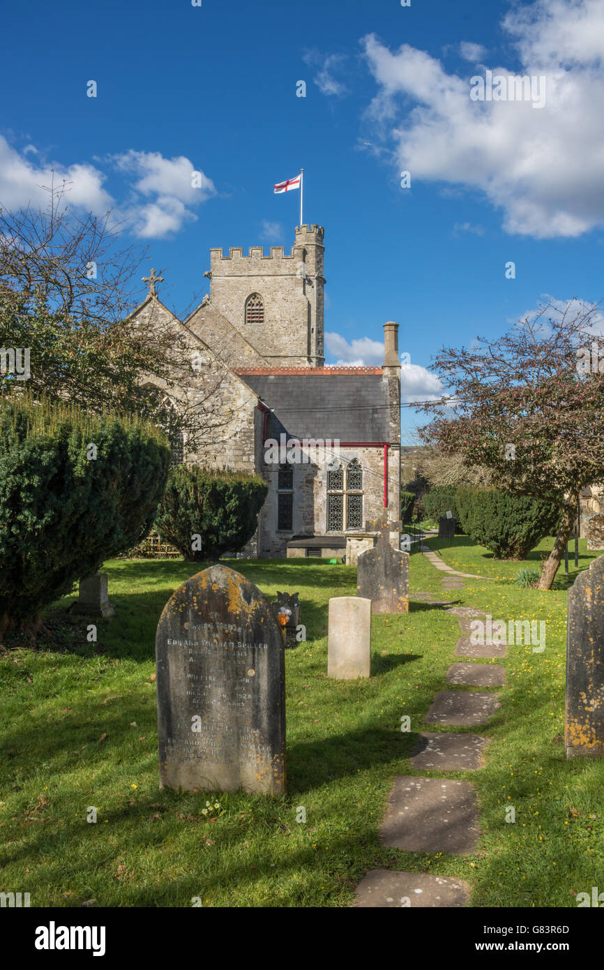 England Devon Axmouth The beautiful old church in this charming village ...