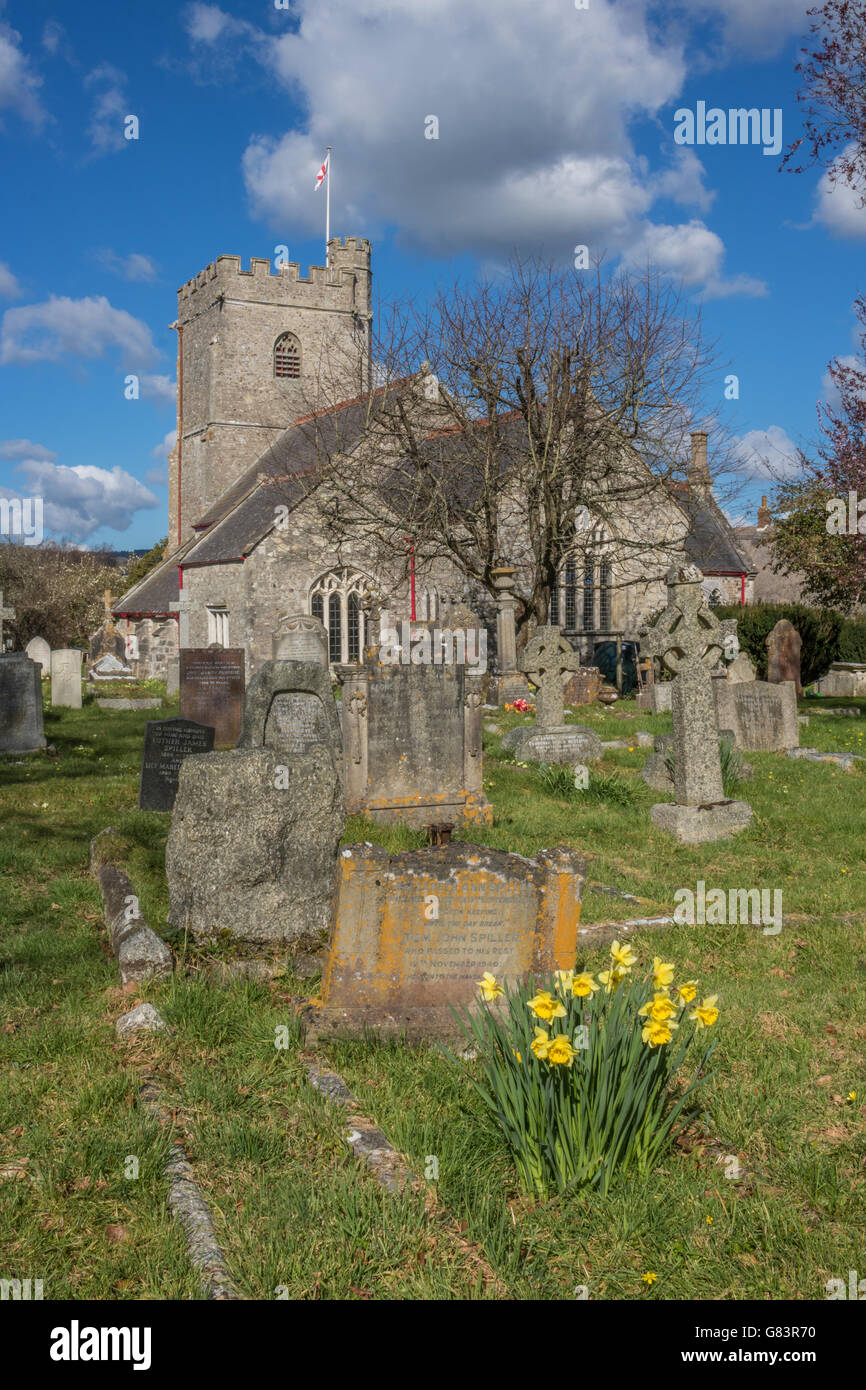 England Devon Axmouth The beautiful old church in this charming village ...