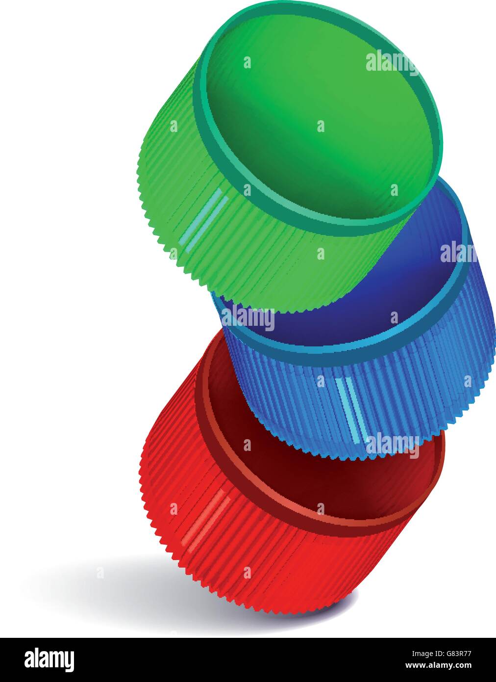 Plastic bottles with caps Stock Vector Images - Alamy