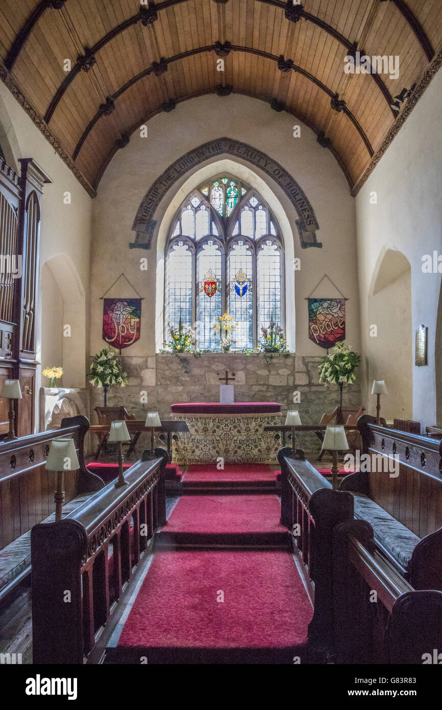 England Devon Axmouth Beautiful old church in this picturesque village ...