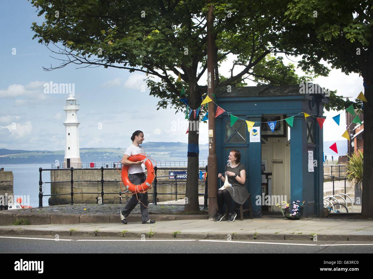 Edinburgh Police Box Festival Stock Photo - Alamy
