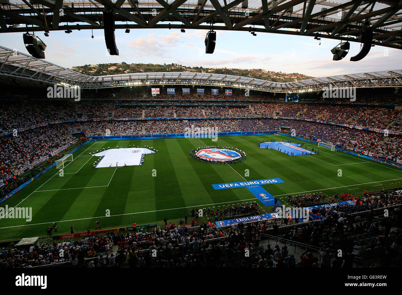 A view of the Stade de Nice before the Round of 16 match at Stade de ...