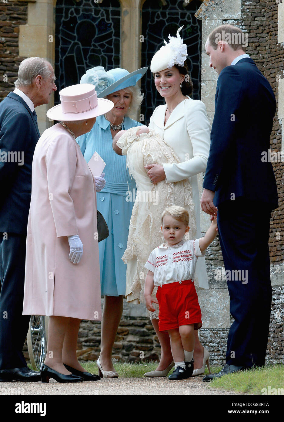 The Duke of Edinburgh (left), Queen Elizabeth II the Duchess of ...