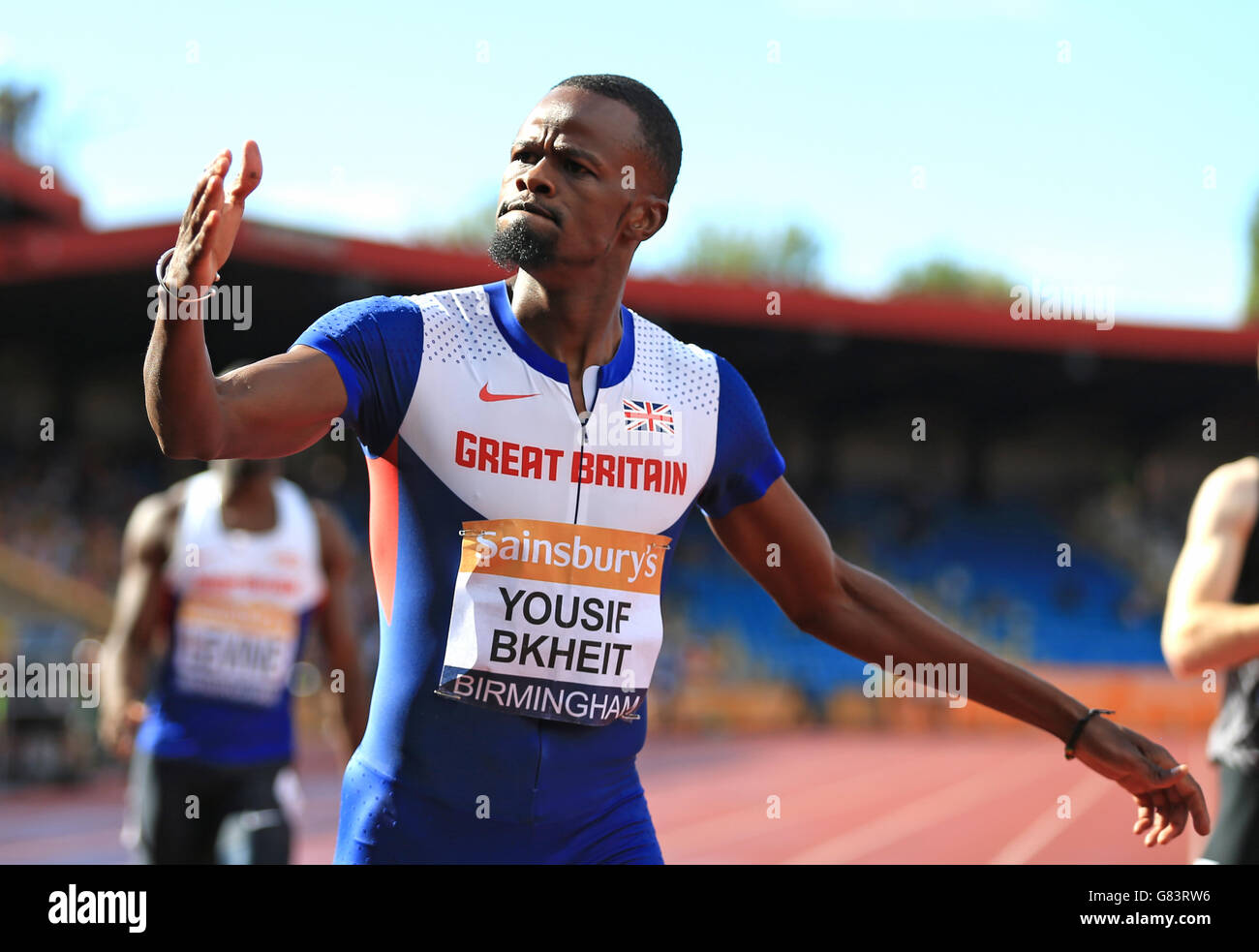 Rabah Yousif Bkheit (Newham E B) celebrates after winning the Men's ...