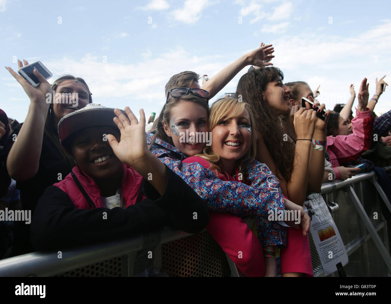 Wireless Festival - London. The crowd watches Jessie J performing on ...