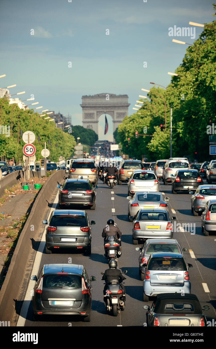 Car traffic jam highway city paris hi-res stock photography and images ...