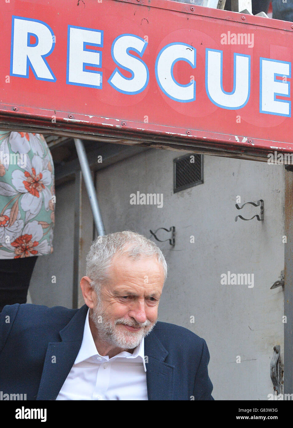 Labour leader Jeremy Corbyn after speaking in Parliament Square, where ...