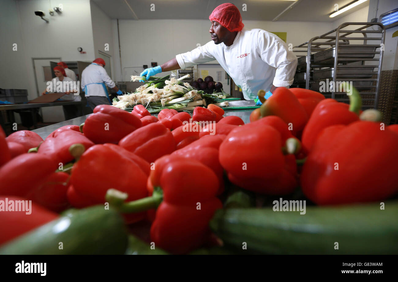 Prep Chef Emanuel Coco at the COOK Kitchen in Sittingbourne, Kent, as ...
