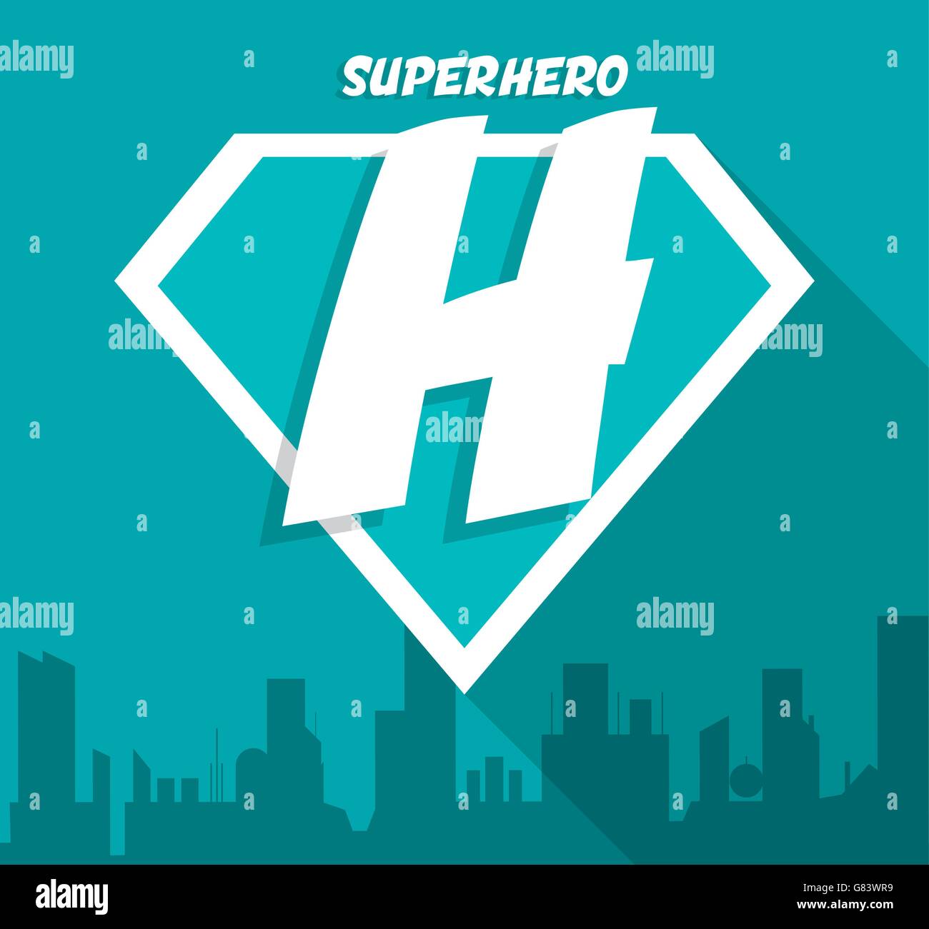 Superhero sign. City design. vector graphic Stock Vector Image & Art ...