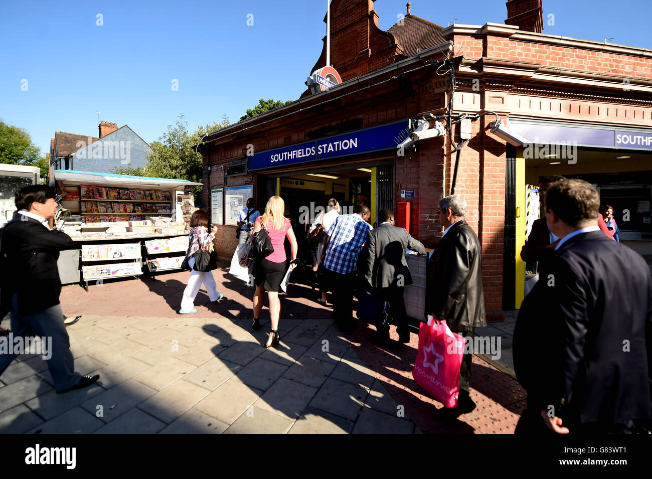 Southfields Station, South London, is reopen following a tube strike ...