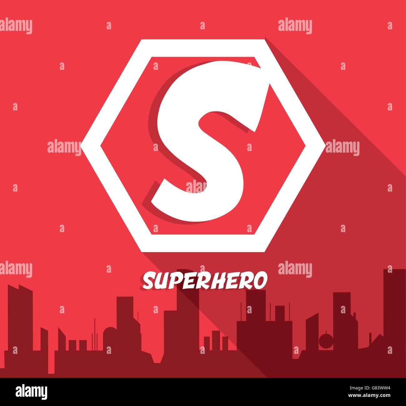 Superhero sign. City design. vector graphic Stock Vector Image & Art ...
