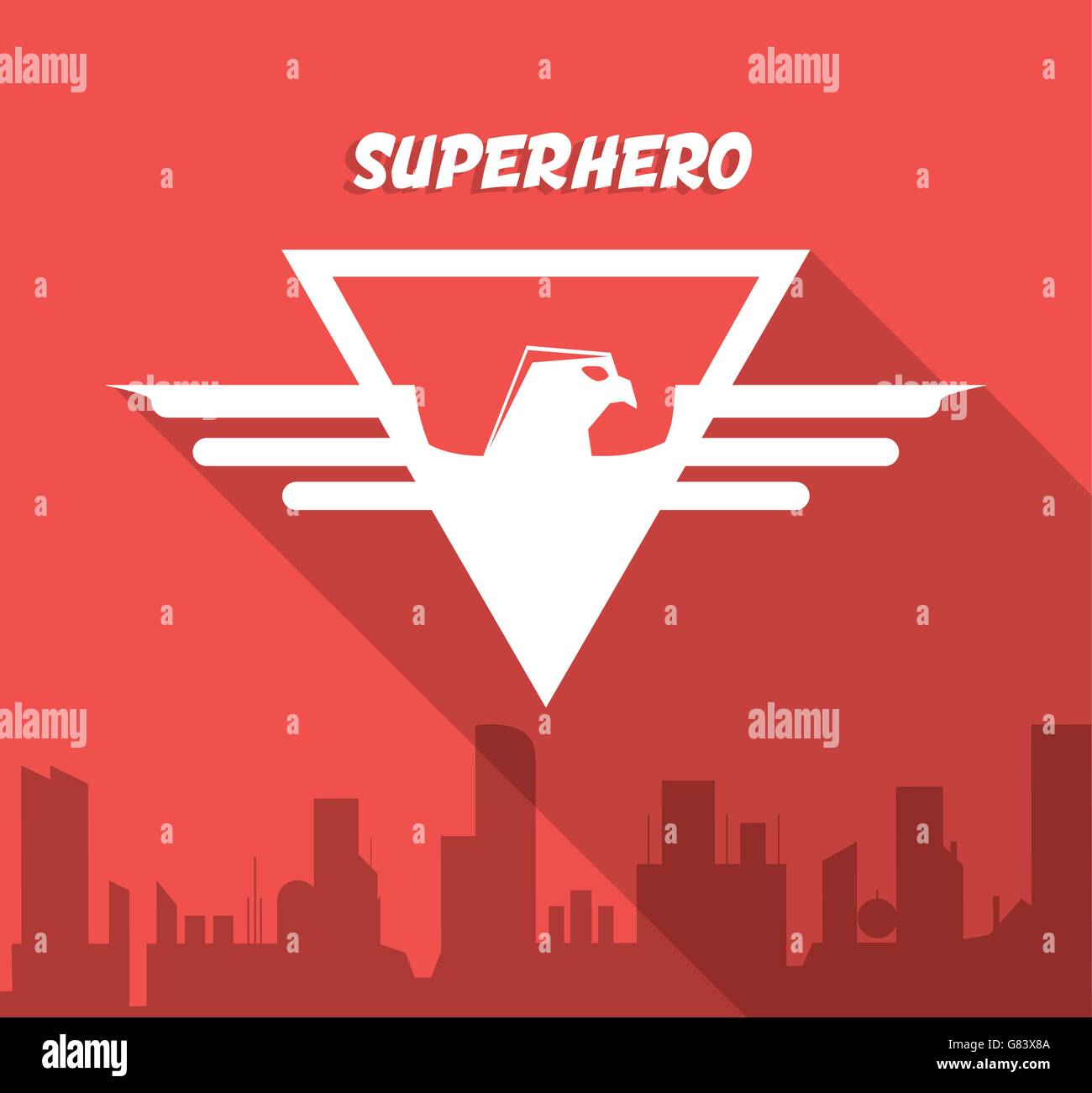 Superhero sign. City design. vector graphic Stock Vector Image & Art ...