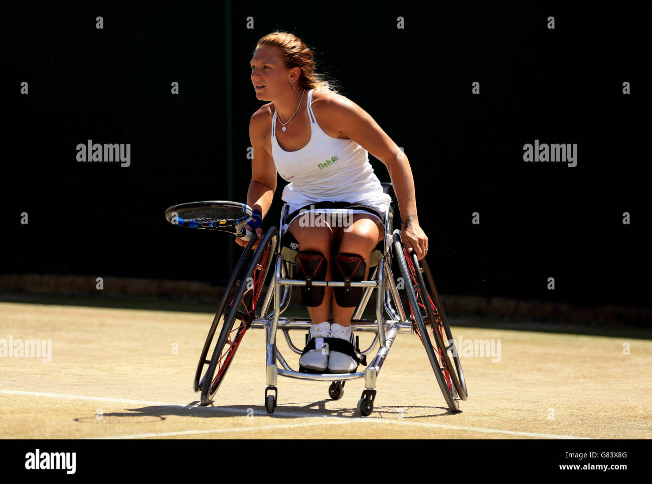 Jordanne Whiley competes in the ladies wheelchair doubles with Yui ...