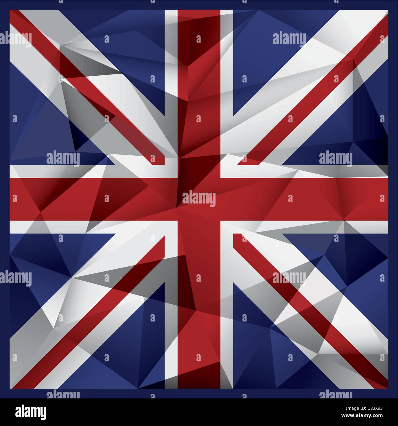 Polygonal flag background. United kingdom design. vector graphic Stock ...