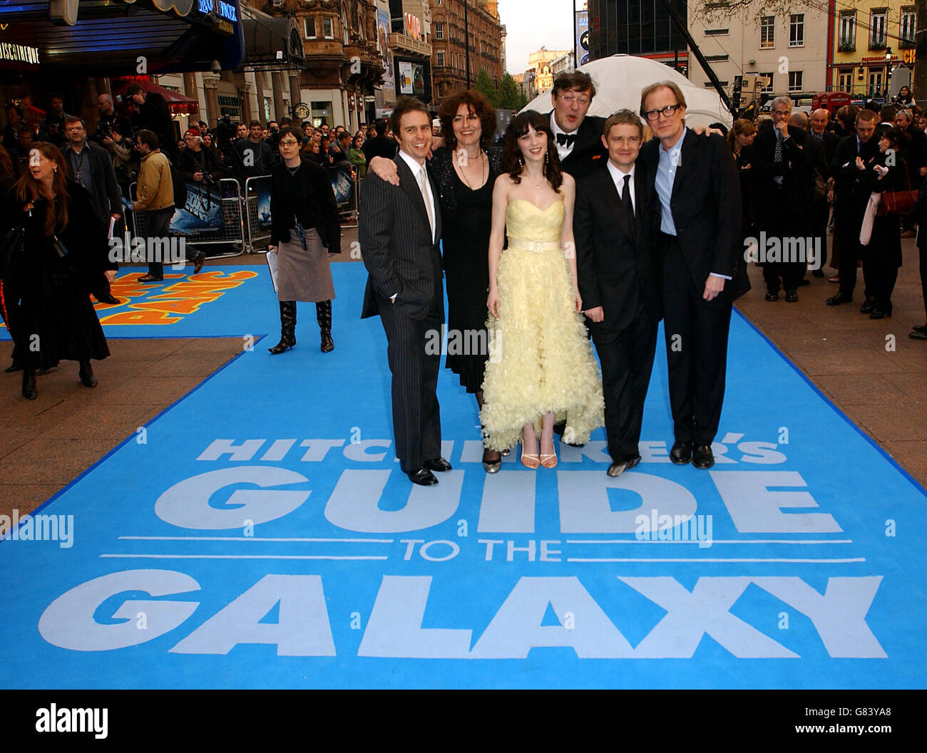 (From left to right) Cast members Sam Rockwell, Anna Chancellor, Zooey ...