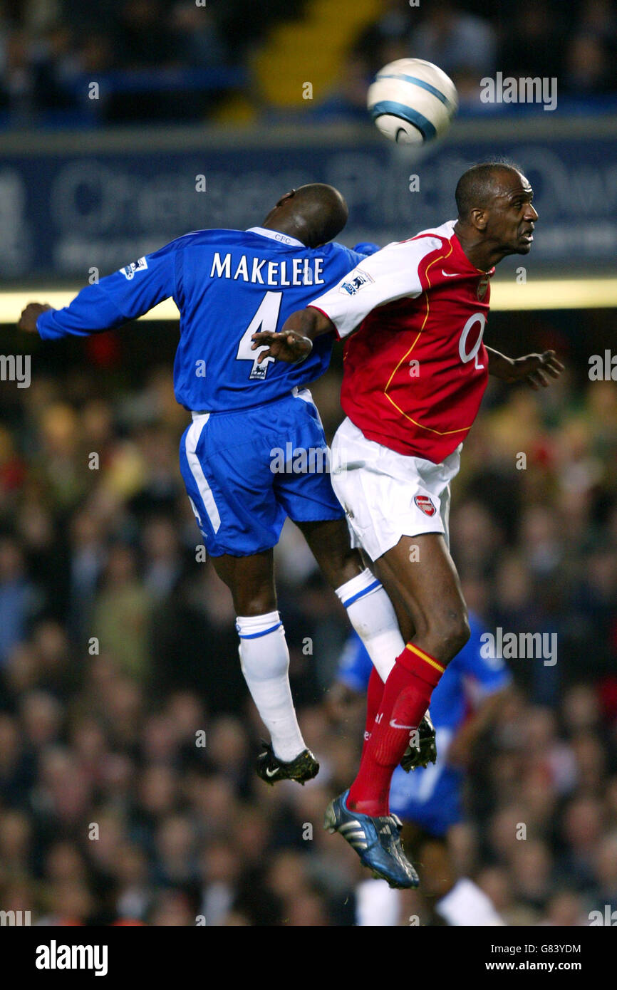 Chelseas claude makelele and arsenals patrick vieira hi-res stock ...
