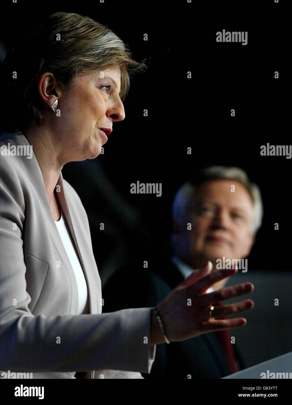 Shadow Secretary for the Family, Theresa May, with Shadow Home ...