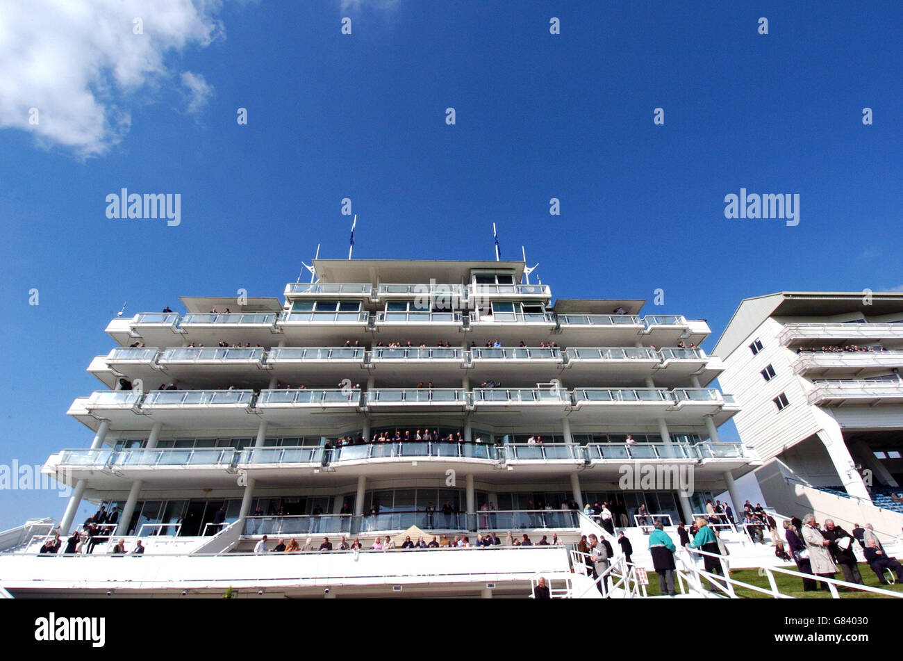 A general view of the Queens Stand at Epsom Downs Racecourse Stock ...