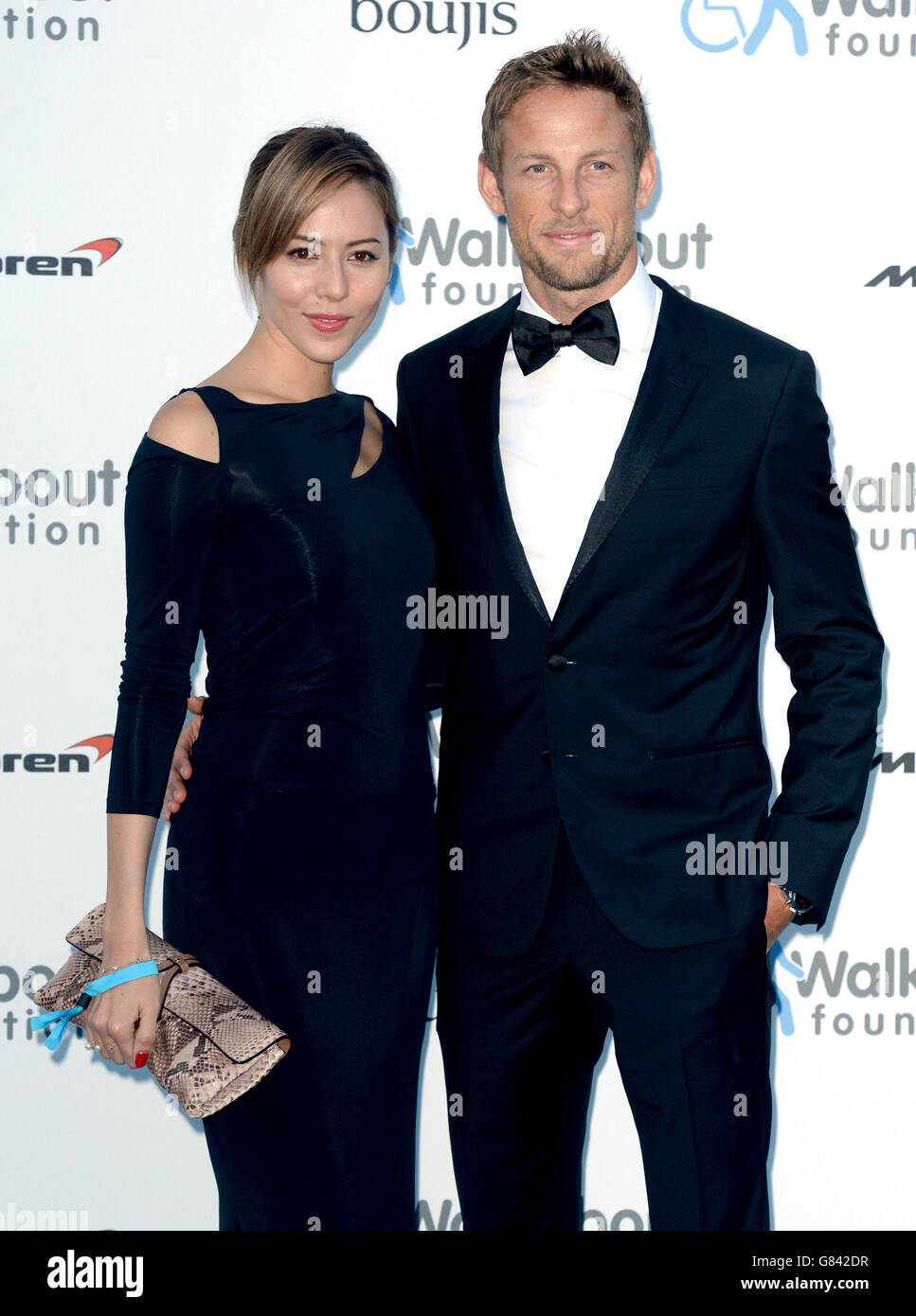 Jenson Button and his wife Jessica attend the Walkabout Foundation ...