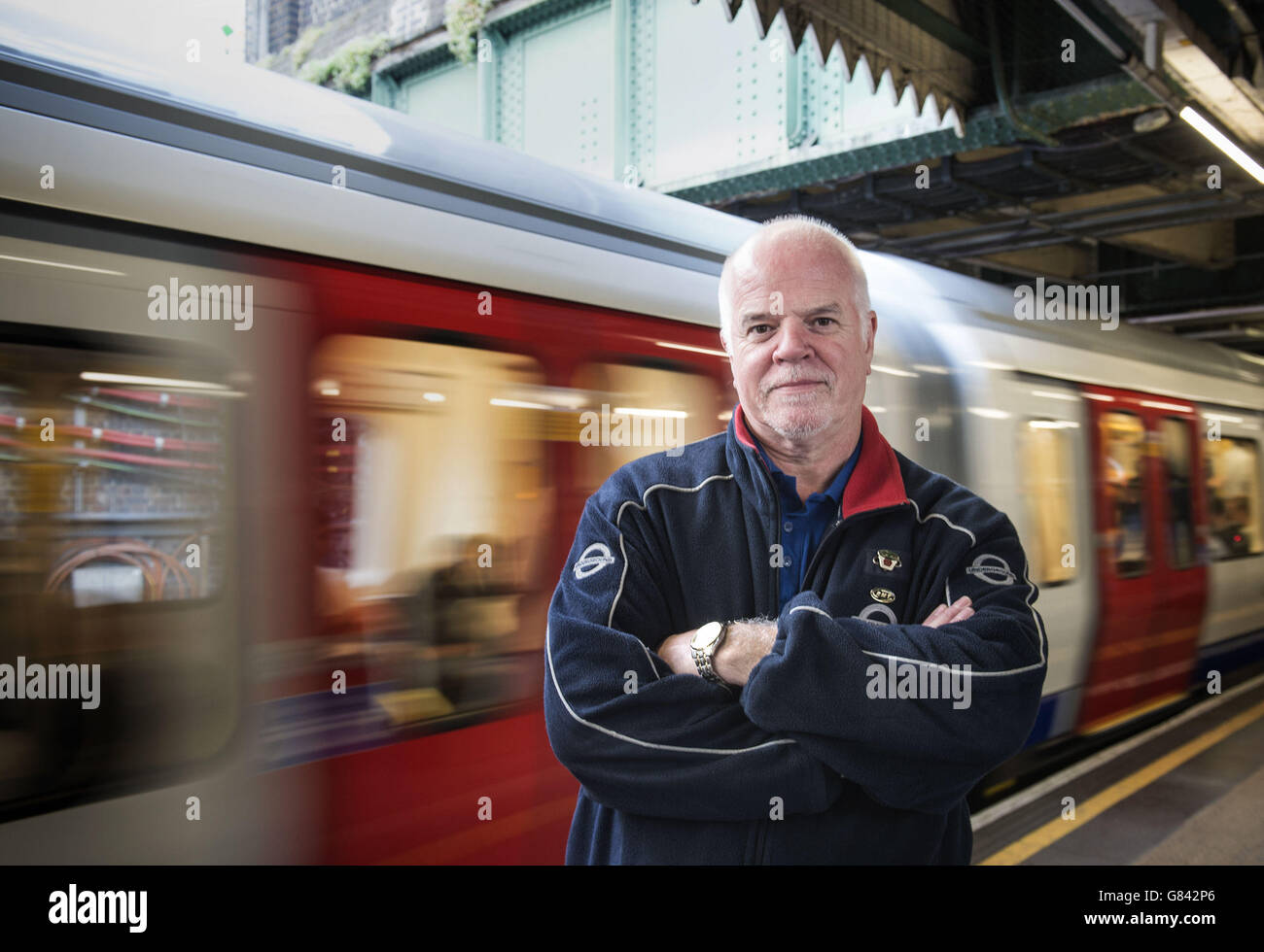 Tube train driver driving train hi-res stock photography and images - Alamy