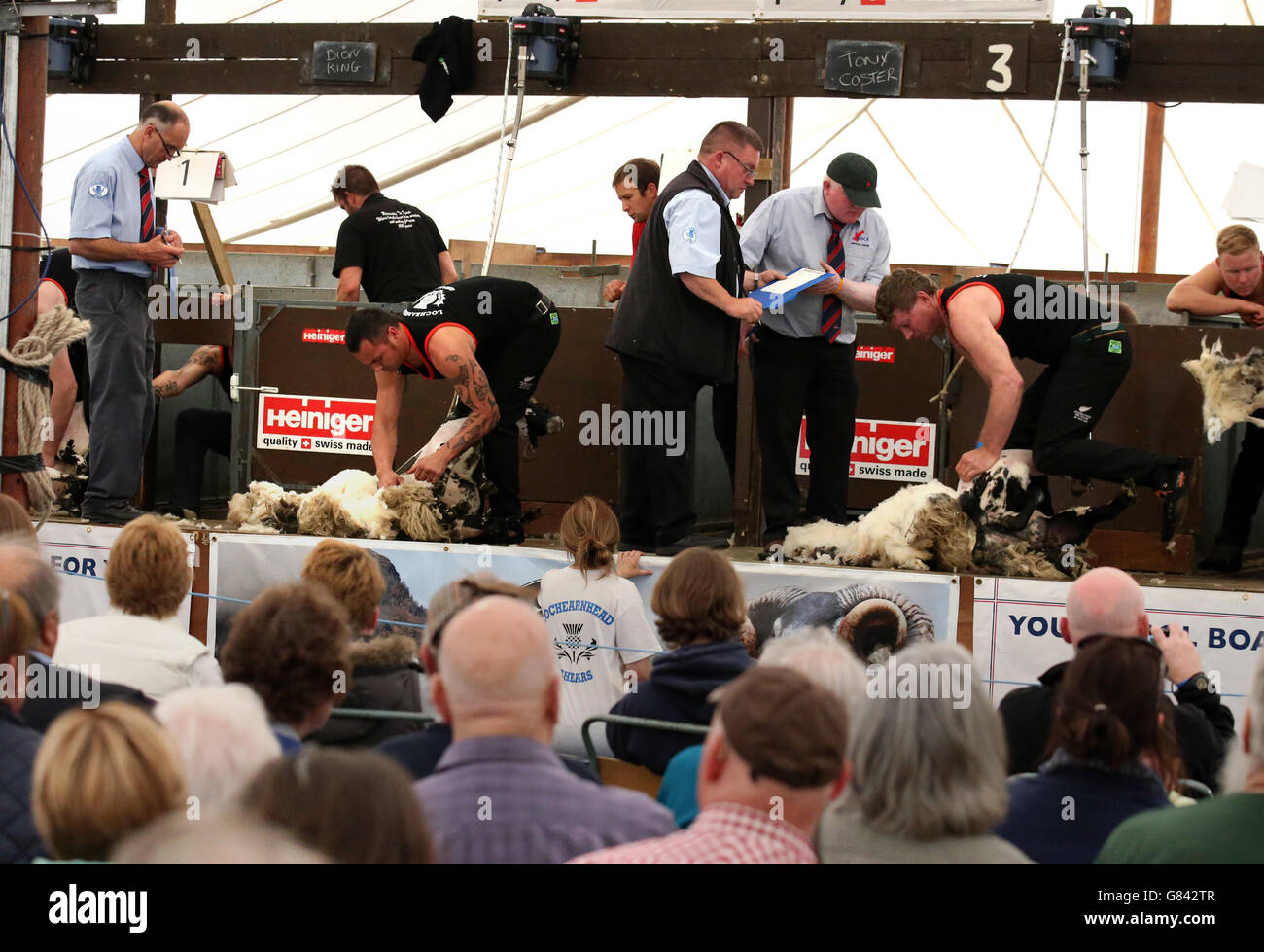 Competitors take part at the Lochearnhead Shears event in central ...