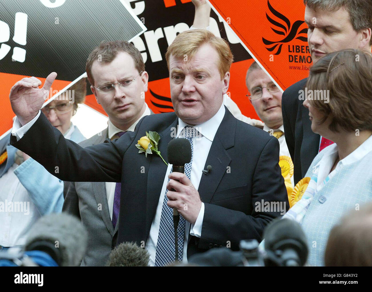 General Election Campaign 2005 - Peebles High Street walkabout Stock ...