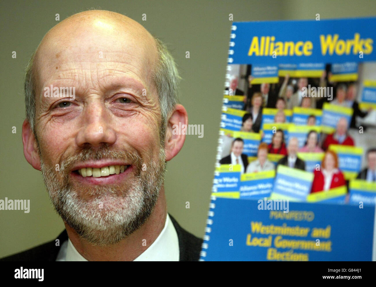 General Election Campaign 2005 - Alliance Party Manifesto Launch Stock ...