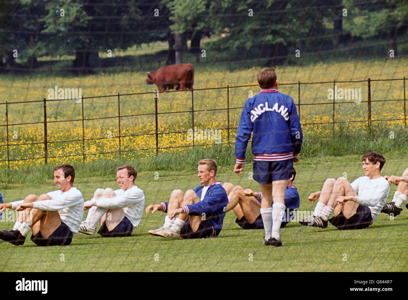 England players training at Lilleshall ahead of the World Cup Finals ...
